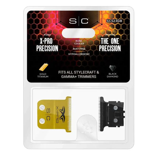GAMMA+ STYLECRAFT X-PRO PRECISION GOLD TRIMMER BLADE SET SC523GB – True ...