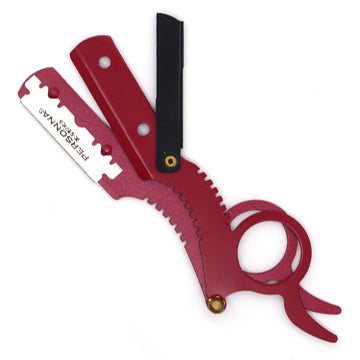 STRAIGHT RAZOR HOLDER W/ RING RED - HALF BLADE – True Barber Supply